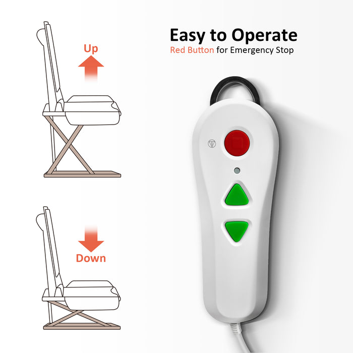 MCombo Electric Floor Lift for Elderly Falls, Bath Lift Chair with Pad