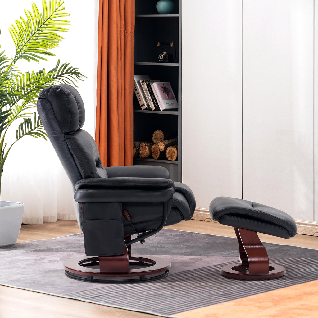 MCombo Swivel Recliners with Ottoman, Reclining TV Chairs with Vibrati