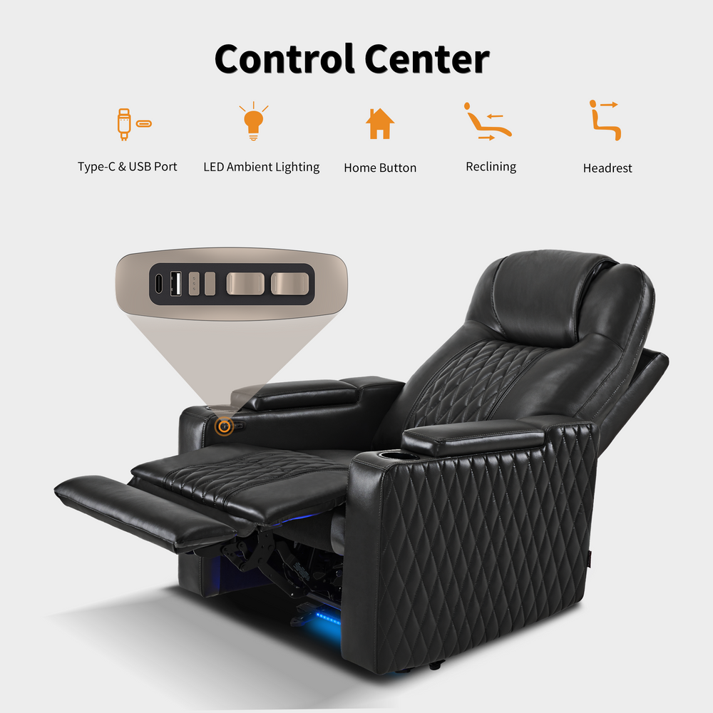 Power Recliner Chair, Home Theater Seating,HTS401 – MCombo