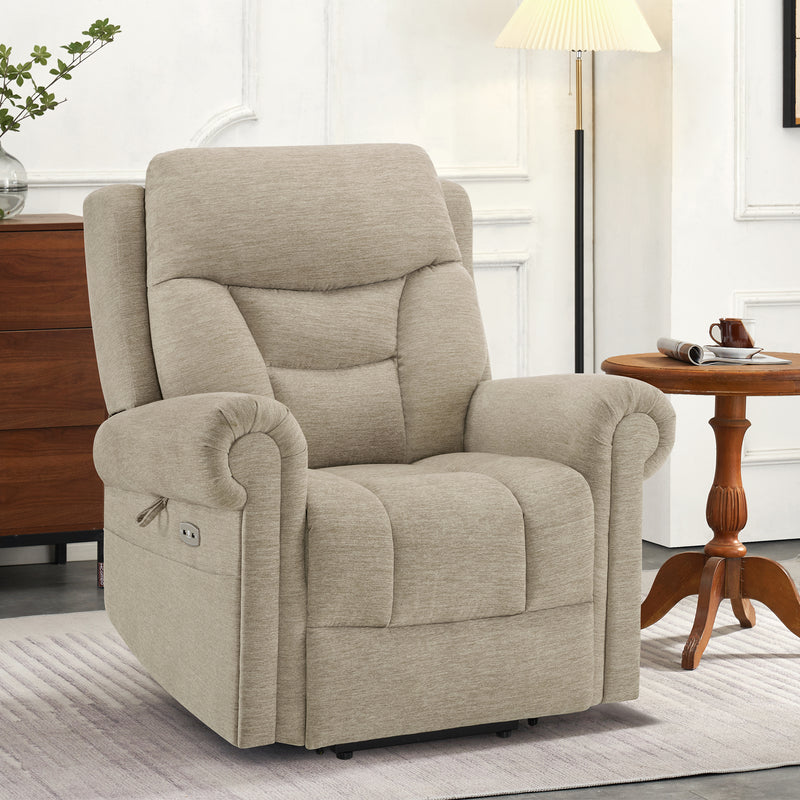 Power Lift Recliner Chair for Elderly, Dual Motor, Massage and Heat, F ...