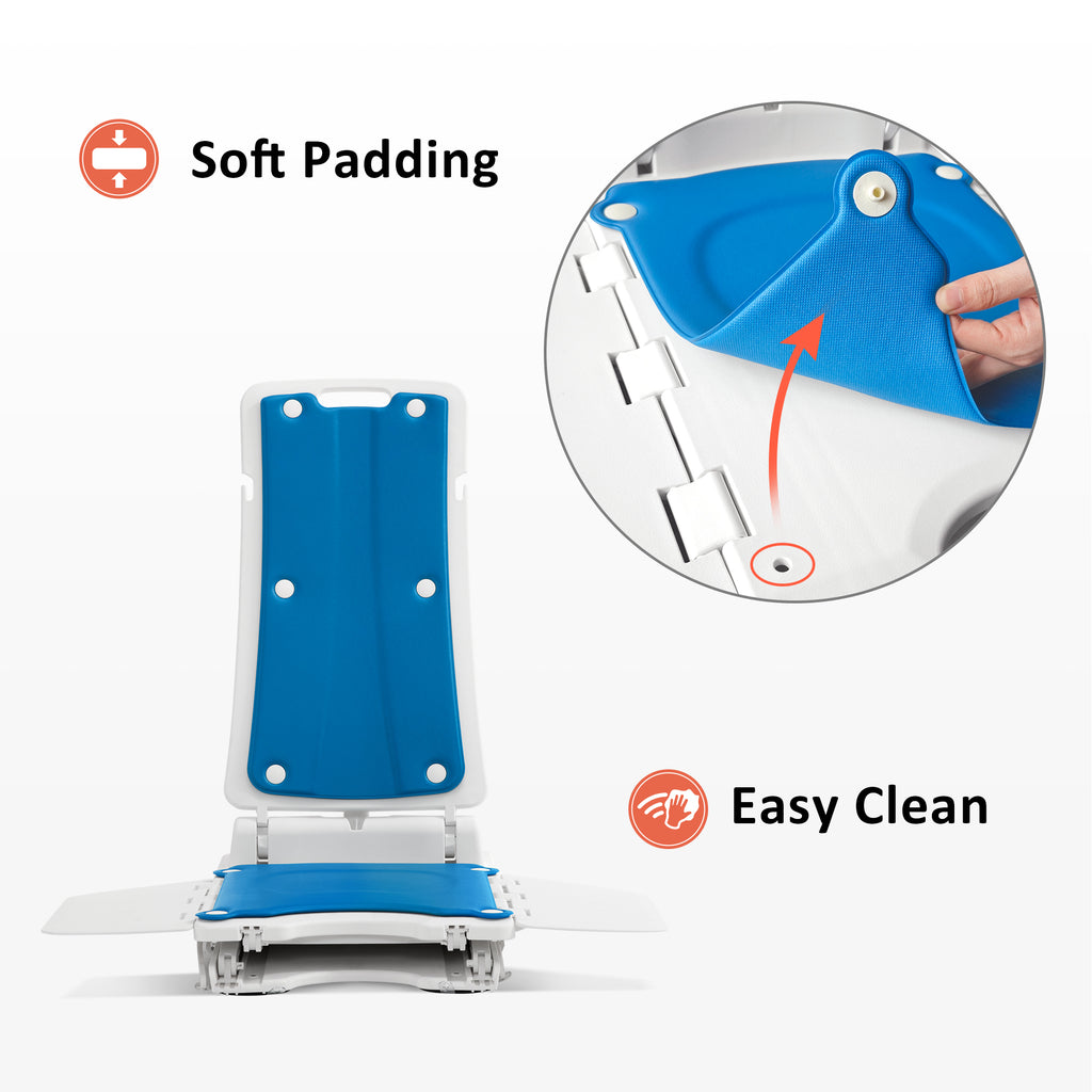 MCombo Electric Floor Lift for Elderly Falls, Bath Lift Chair with Pad