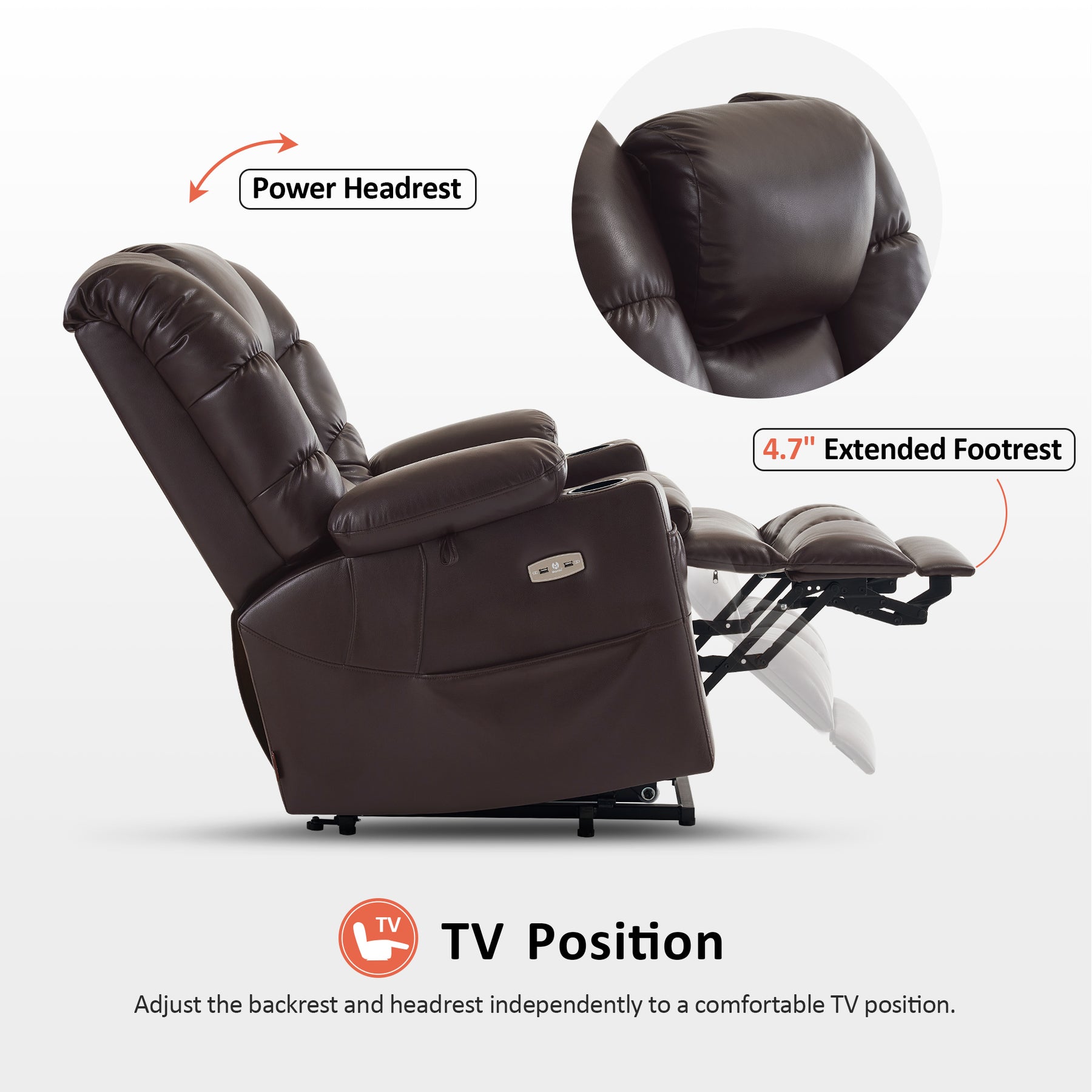 Dual Motor Lift Recliner Chair for Elderly | Faux Leather 7634 series ...