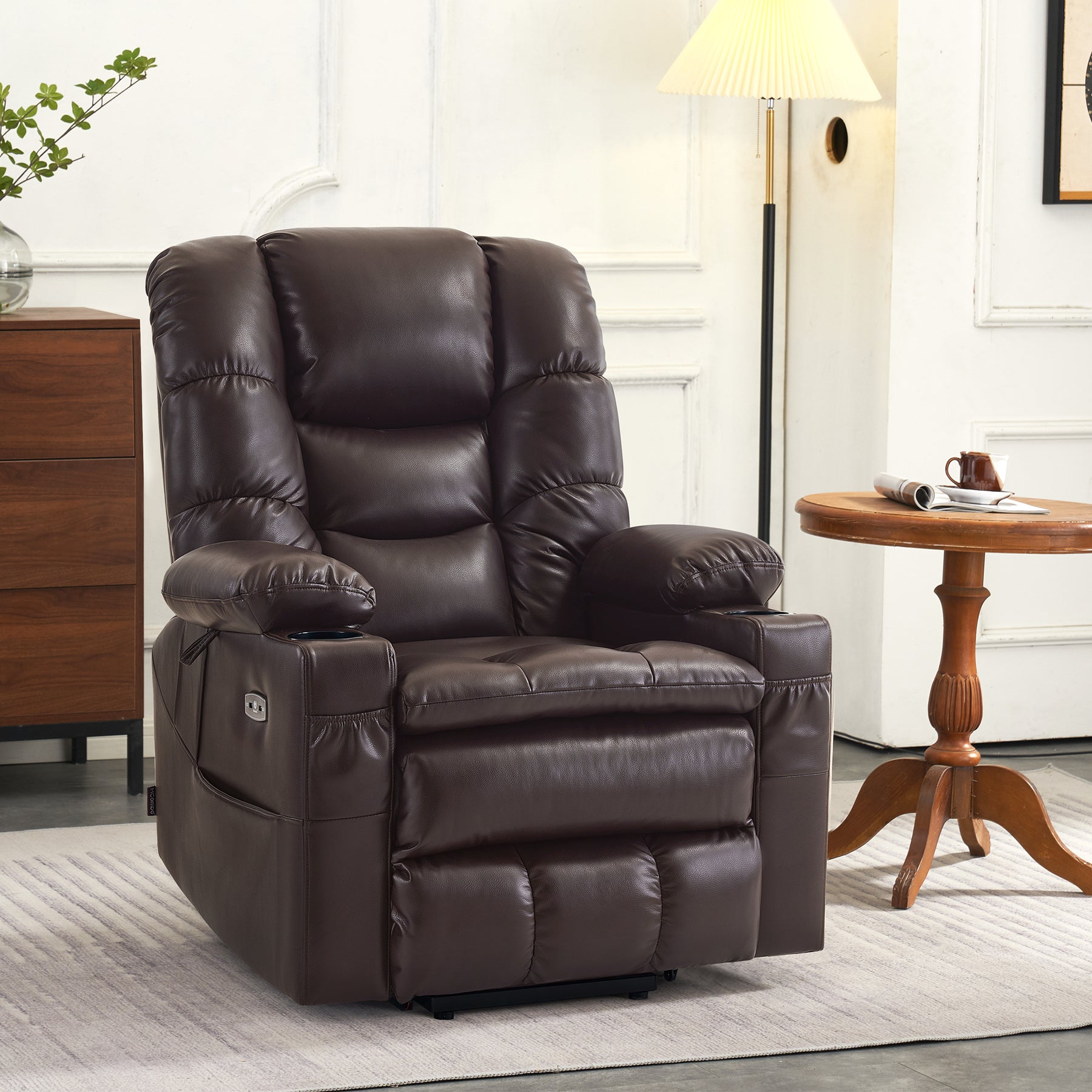 Dual Motor Lift Recliner Chair for Elderly | Faux Leather 7634 series ...