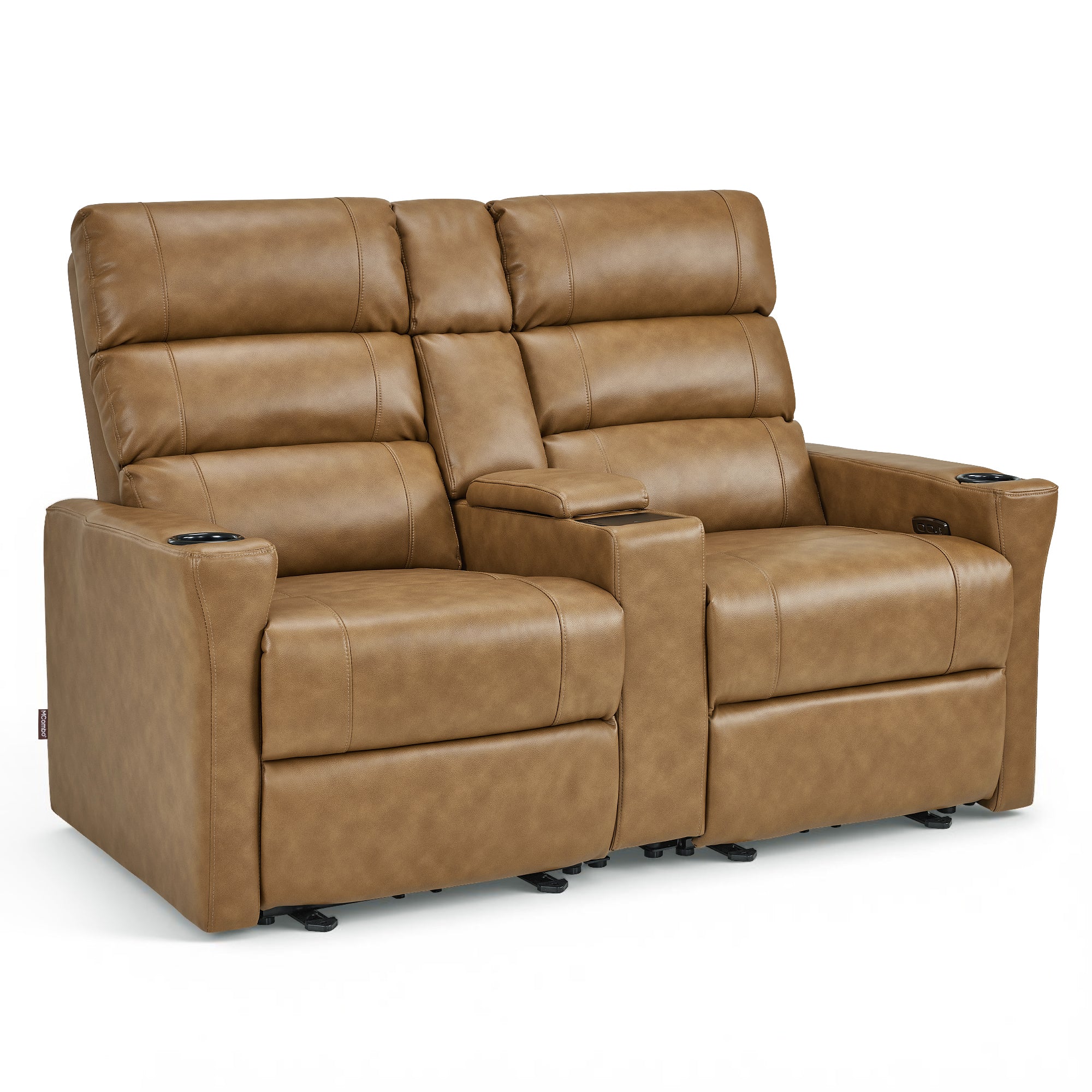 62.6'' RV Recliner Loveseat Sofa with Console, Zero Wall Hugger Power ...