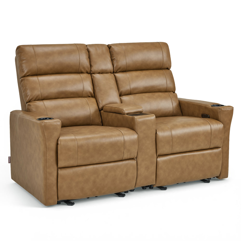 62.6'' RV Recliner Loveseat Sofa with Console, Zero Wall Hugger Power ...