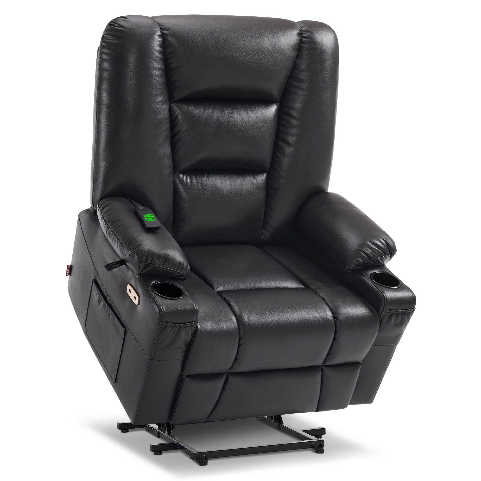 Power Lift Recliner Chair for Elderly, Massage and Heat, Faux Leather ...
