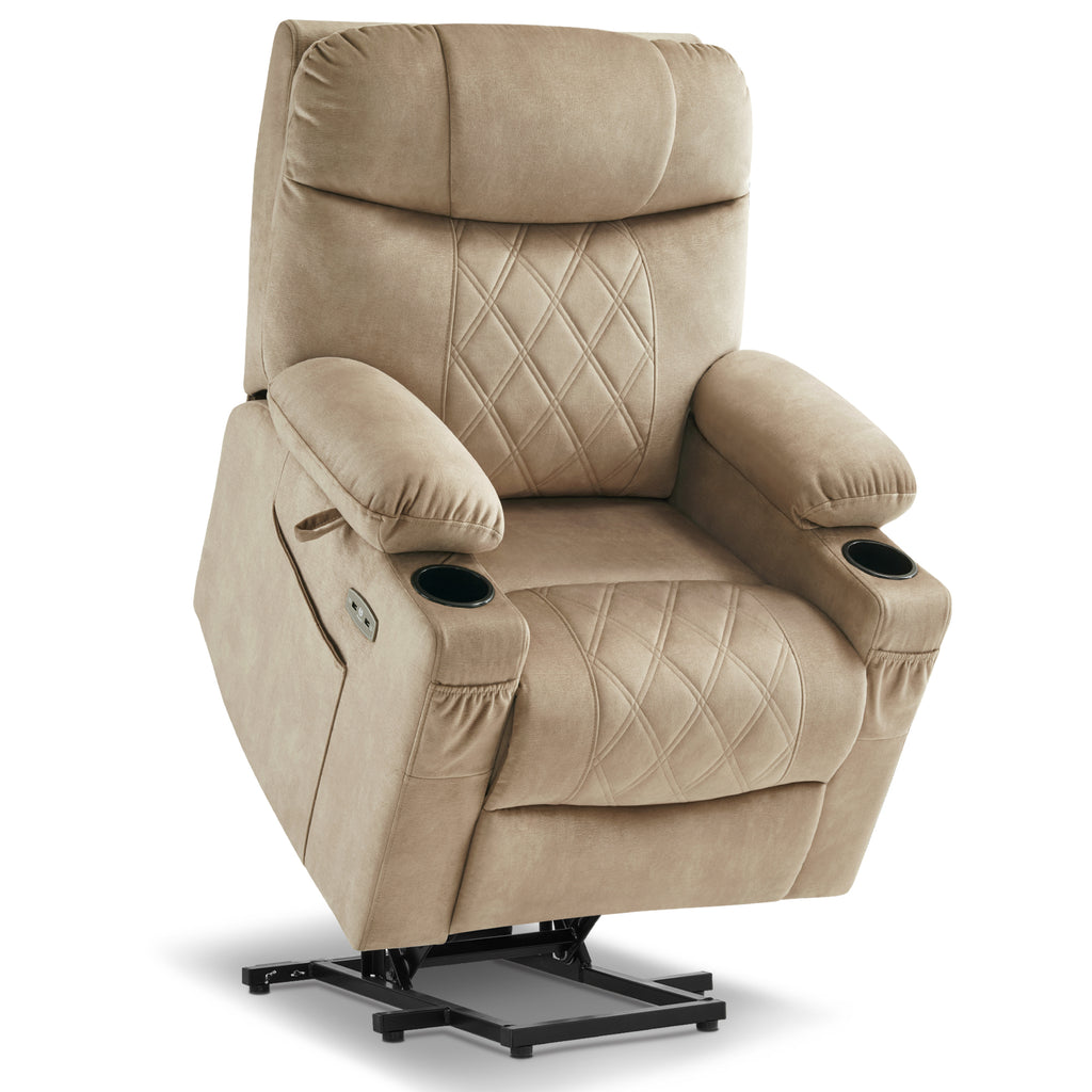 MCombo Small Dual Motor Power Lift Recliner Chair Sofa with Massage an