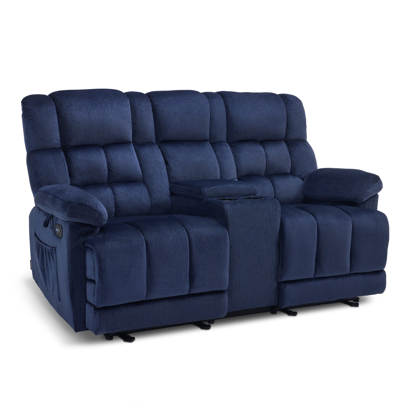 Power Reclining Loveseat with Console, Heat and Massage, Fabric RS6234 ...
