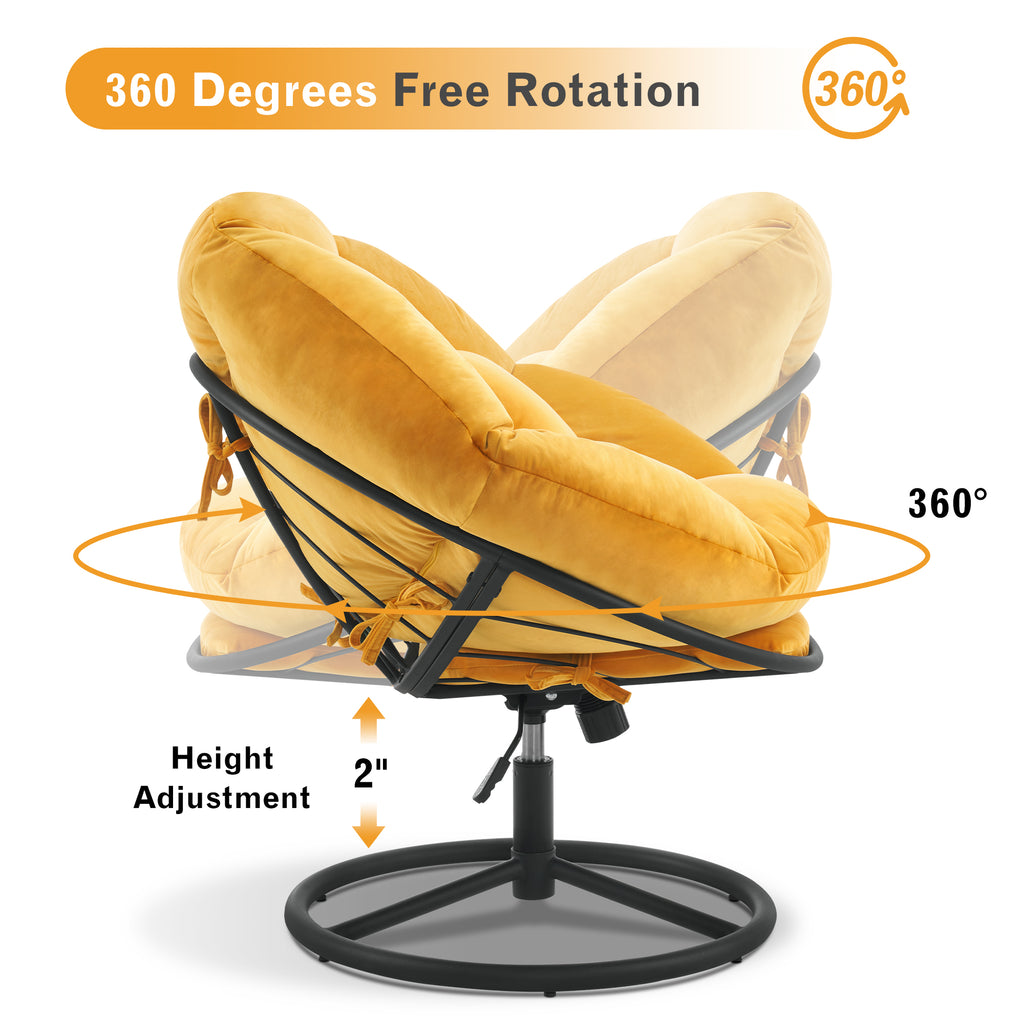 Mcombo Swivel Papasan Chairs, Gas Lift Cozy Chair with Height Adjustme ...