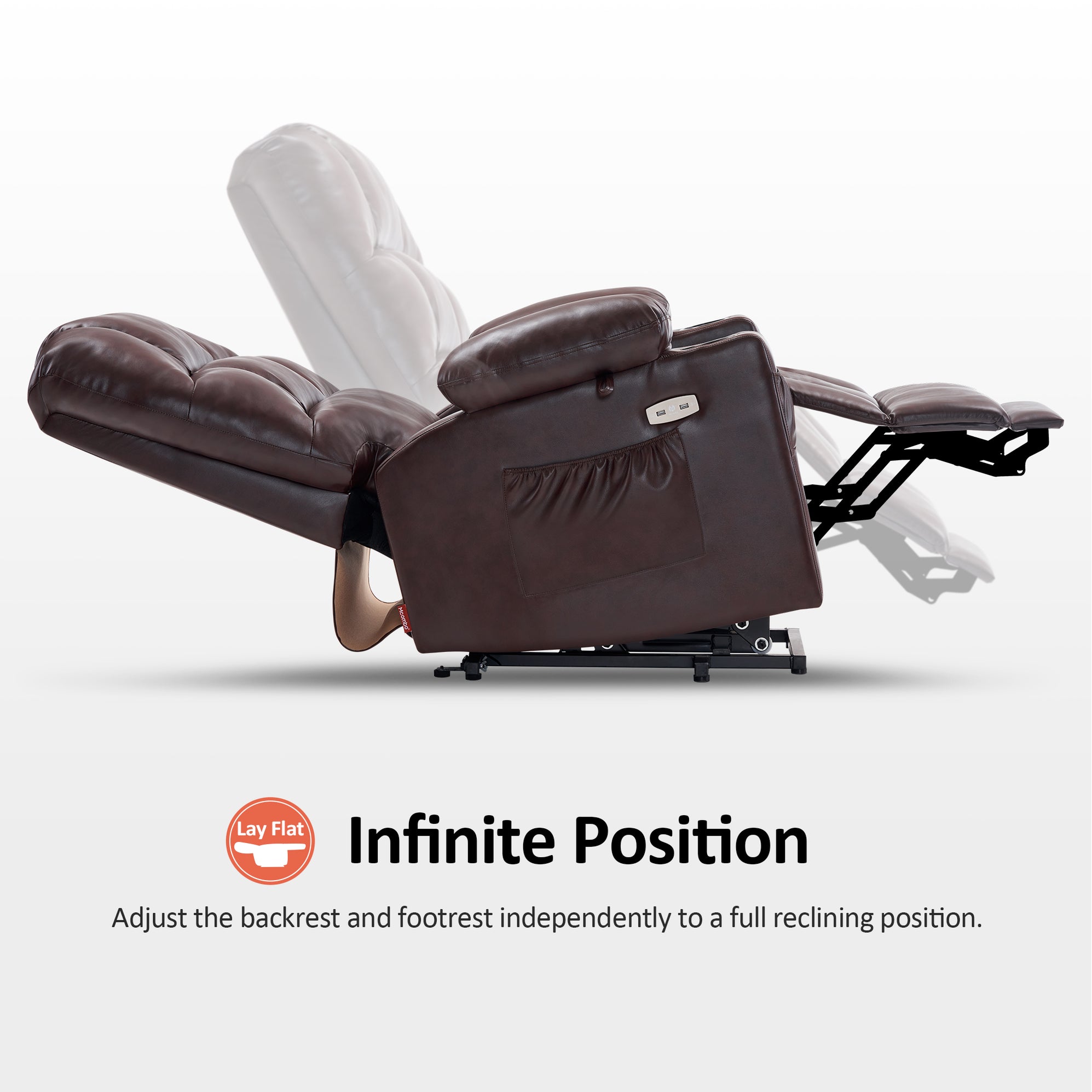 MCombo Dual Motor Large Power Lift Recliner Chair with Massage and Hea